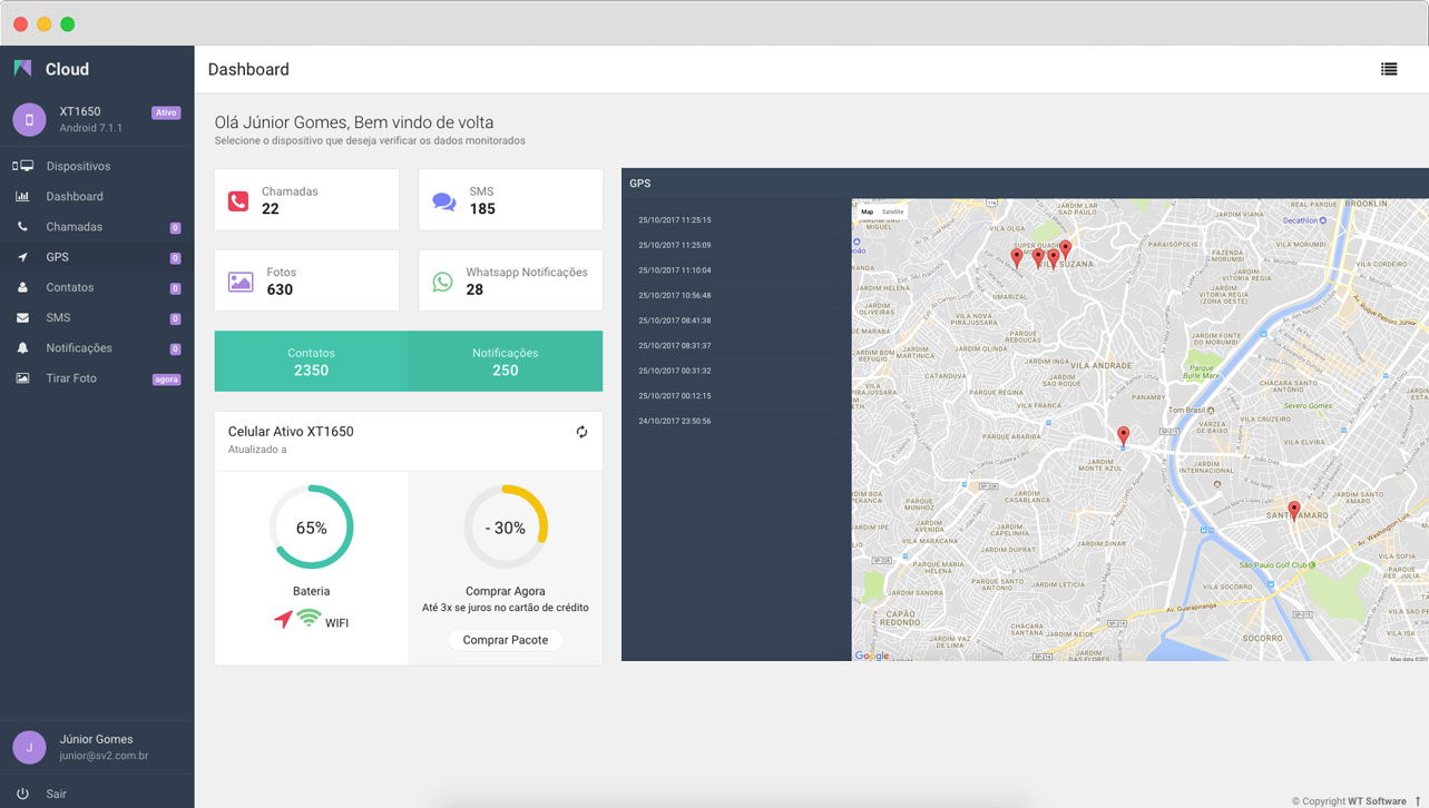wSpy Programa Espião de Celular e Computador - WT Software